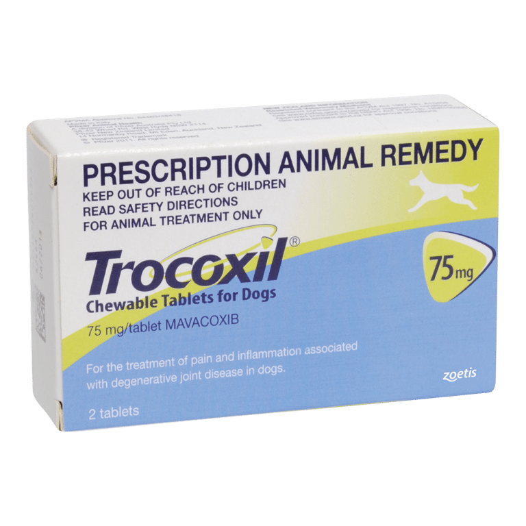 Trocoxil 75mg Tablets 2 Pack | Buy Online from Vet Post NZ | Fast Delivery