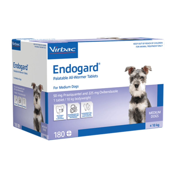 Endogard Medium Dog (10kg) Single Tablets | Buy Online from Vet Post NZ ...