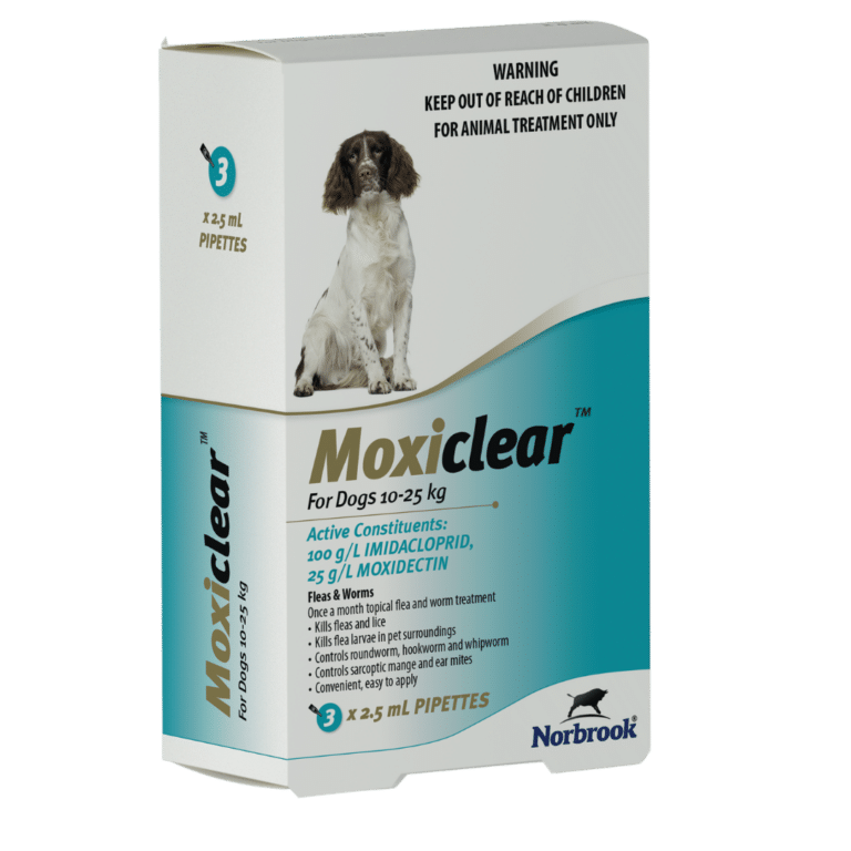 Moxiclear Flea and Worm Treatment For Large Dogs 10-25kg 3 Pack | Buy ...