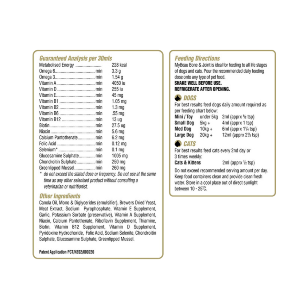 Mybeau Bone and Joint | Buy Online from Vet Post NZ | Fast Delivery