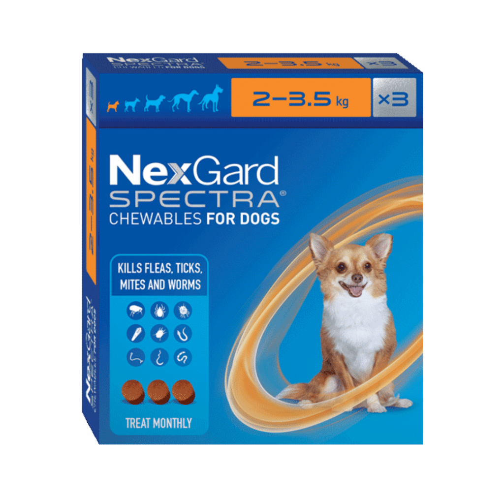 Nexgard Spectra 2-3.5kg 3 pack | Buy Online from Vet Post NZ | Fast ...