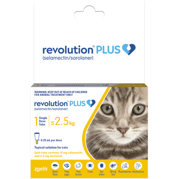 Revolution Plus 1.25-2.5kg Single Pack | Buy Online from Vet Post NZ ...