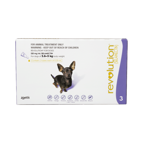 Revolution Dog 2.6-5kg Purple 3 pack | Buy Online from Vet Post NZ ...