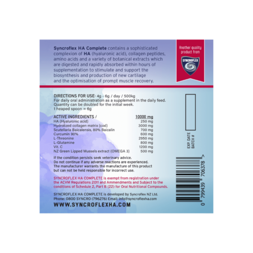 Syncroflex HA Complete | Buy Online from Vet Post NZ | Fast Delivery