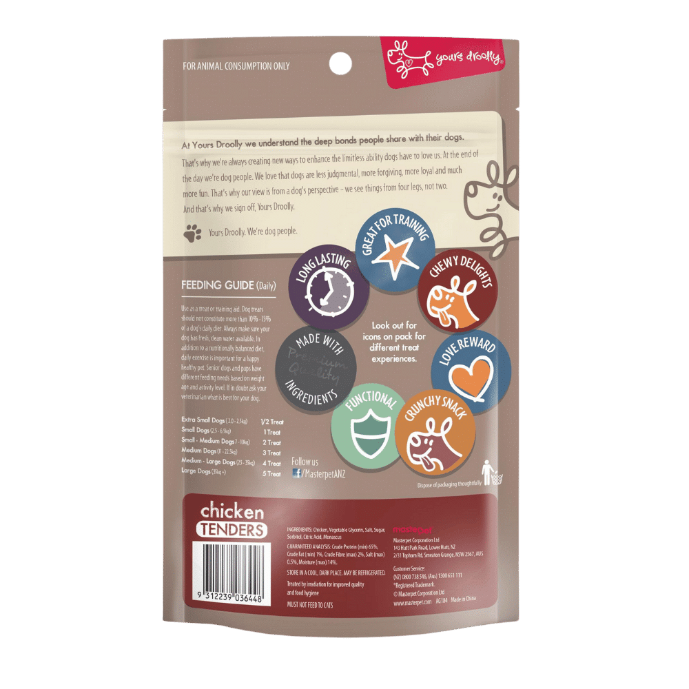 Yours Droolly Chicken Tender Dog Treats | Buy Online from Vet Post NZ ...