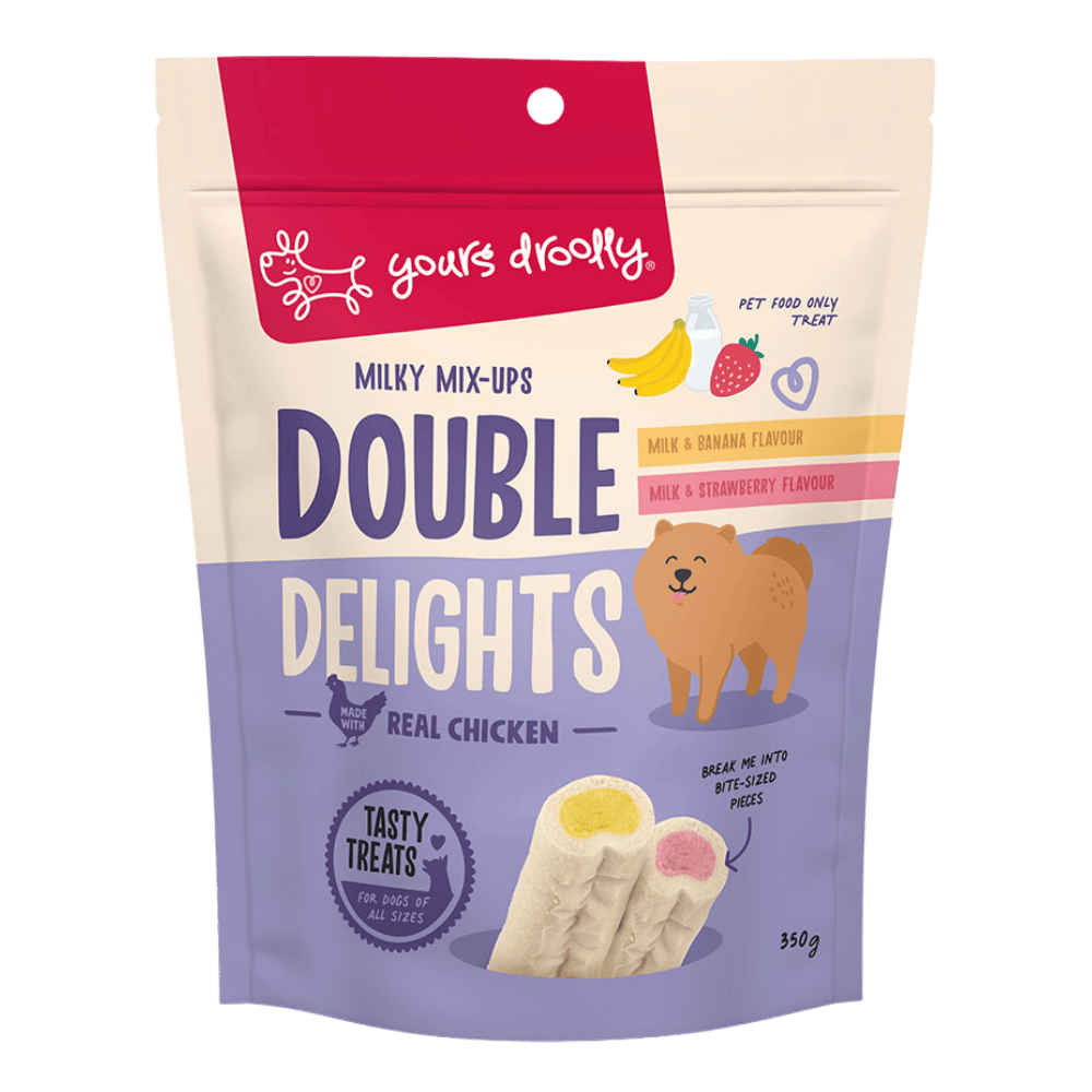 Yours Droolly Double Delights - Milky Mix-Ups 350g | Buy Online from Vet Post NZ | Fast Delivery